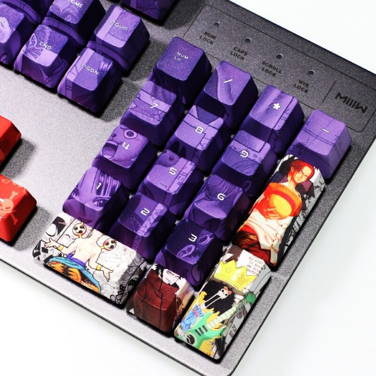 One Piece Keycaps - Keyboard PBT Keycaps Anime One Piece Luffy | One ...