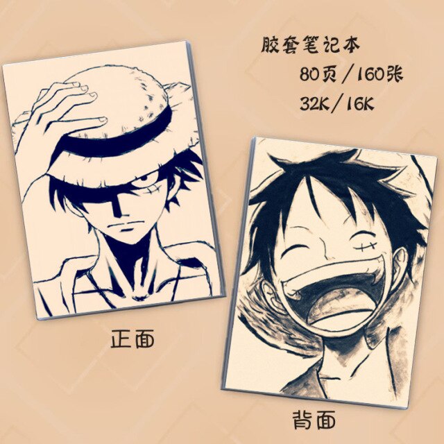 One Piece Notebooks Monkey D Luffy Pencil Drawing Art Notebook One