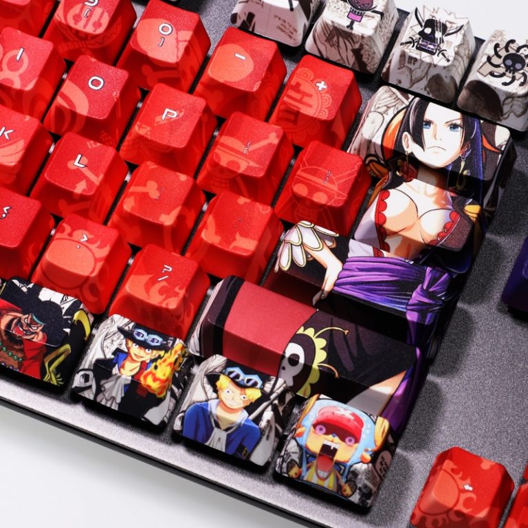 One Piece Keycaps - Keyboard PBT Keycaps Anime One Piece Luffy | One ...