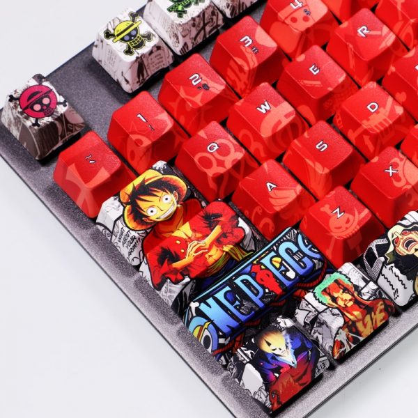One Piece Keycaps - Keyboard PBT Keycaps Anime One Piece Luffy | One ...