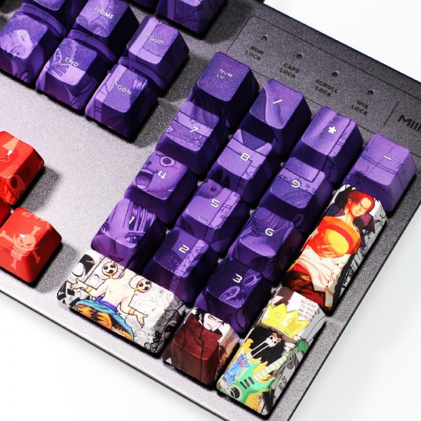 One Piece Keycaps - Keyboard PBT Keycaps Anime One Piece Luffy | One ...