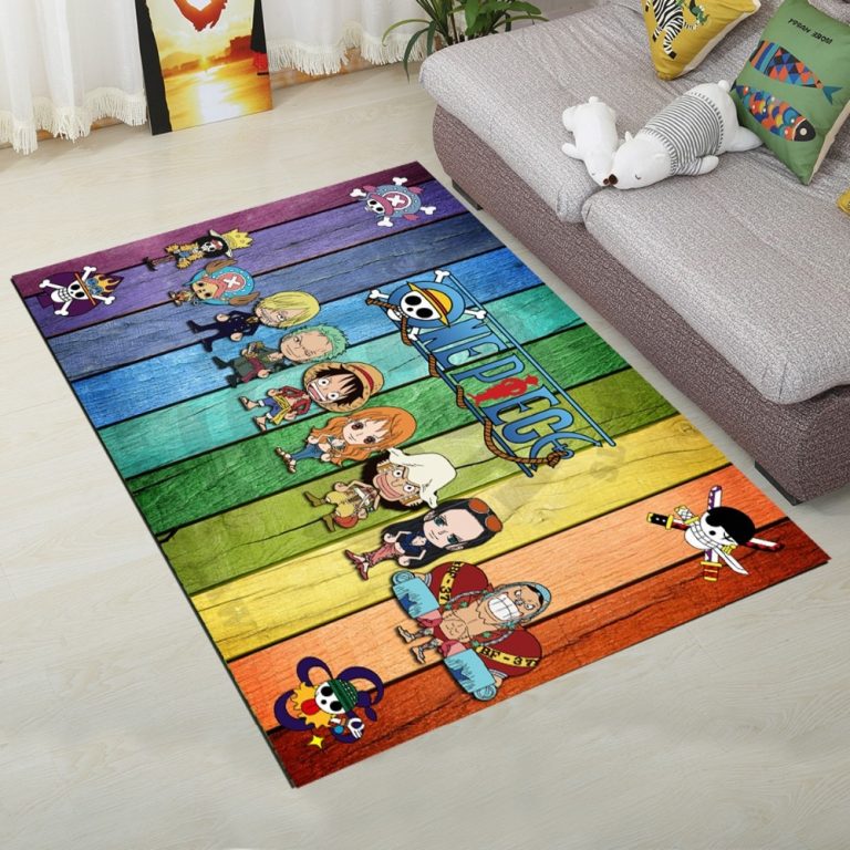 One Piece Rug - One Piece Pirate Crew Anime Cartoon Floor Mat 3D Rug ...