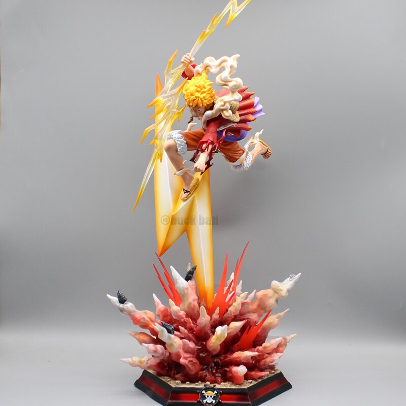 One Piece Figures – 50cm Luffy Gear 5 Nika Luffy Sun God PVC GK Statue ...